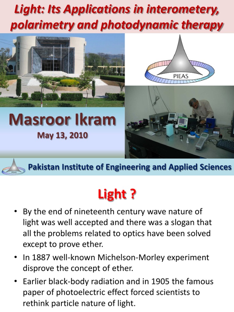 Light Applications in Medicine and Optics | PDF | Interferometry ...