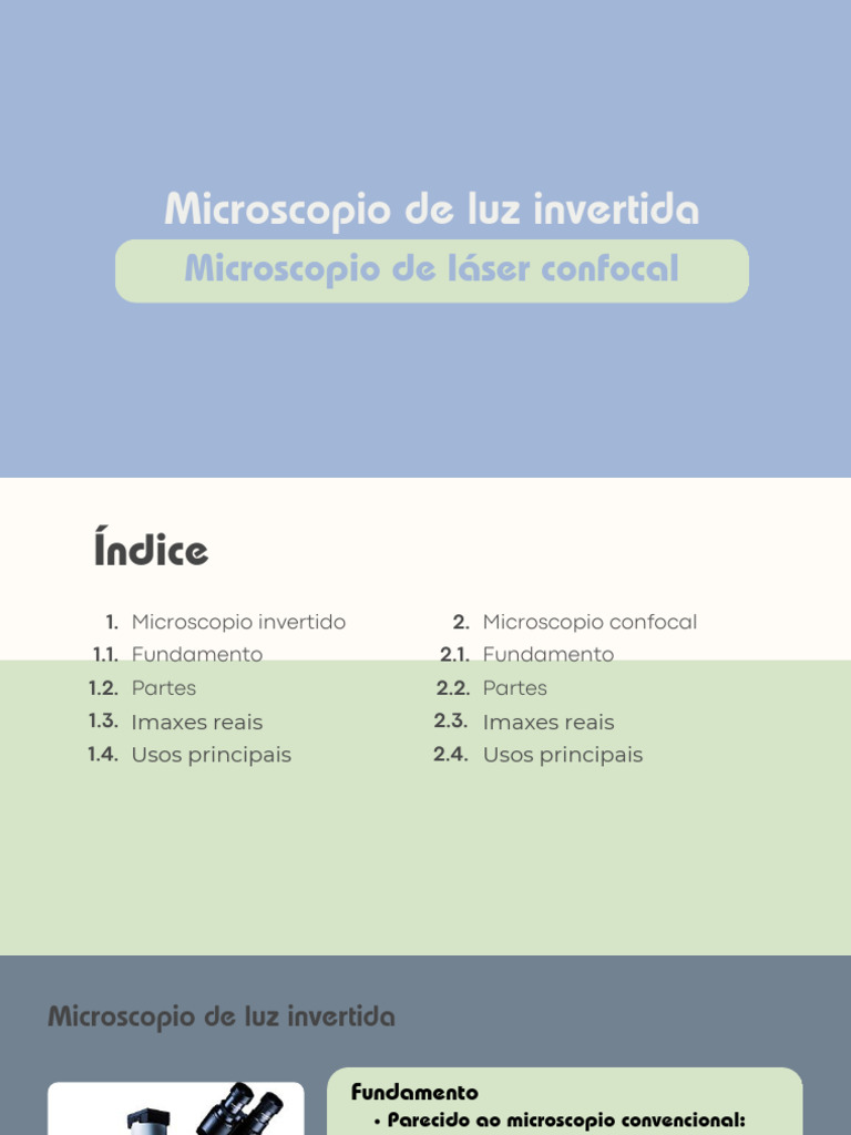 MICROSCOPIOS INVERTIDO Y CONFOCAL | PDF