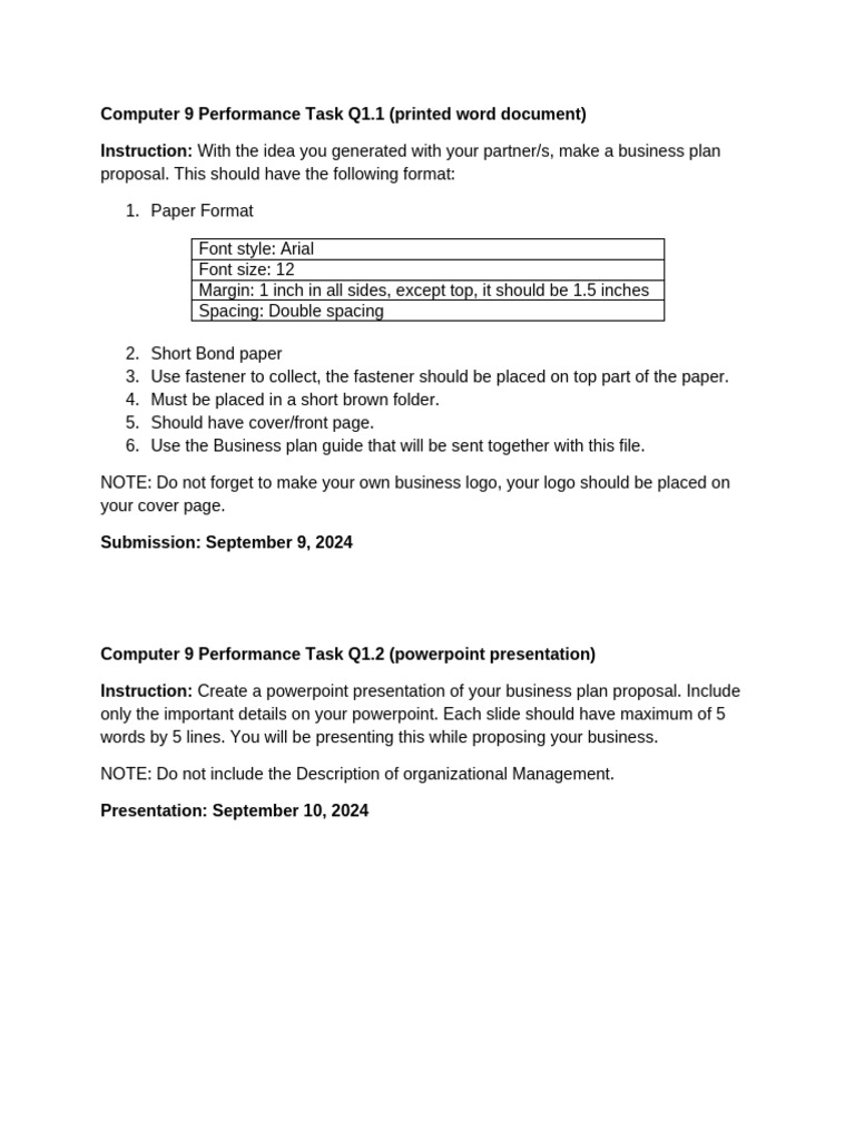 Computer 9 Performance Task Q1 1 | PDF | Business | Computers