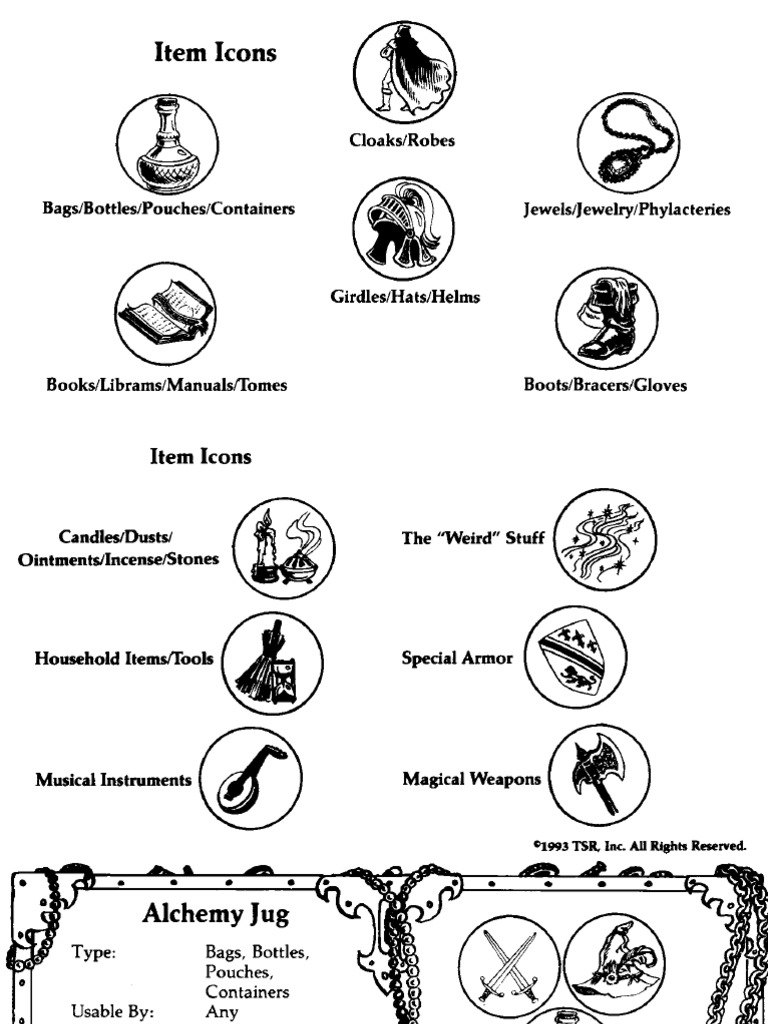 ADnD CR3 Deck of Magical Items 2nd Edition | PDF