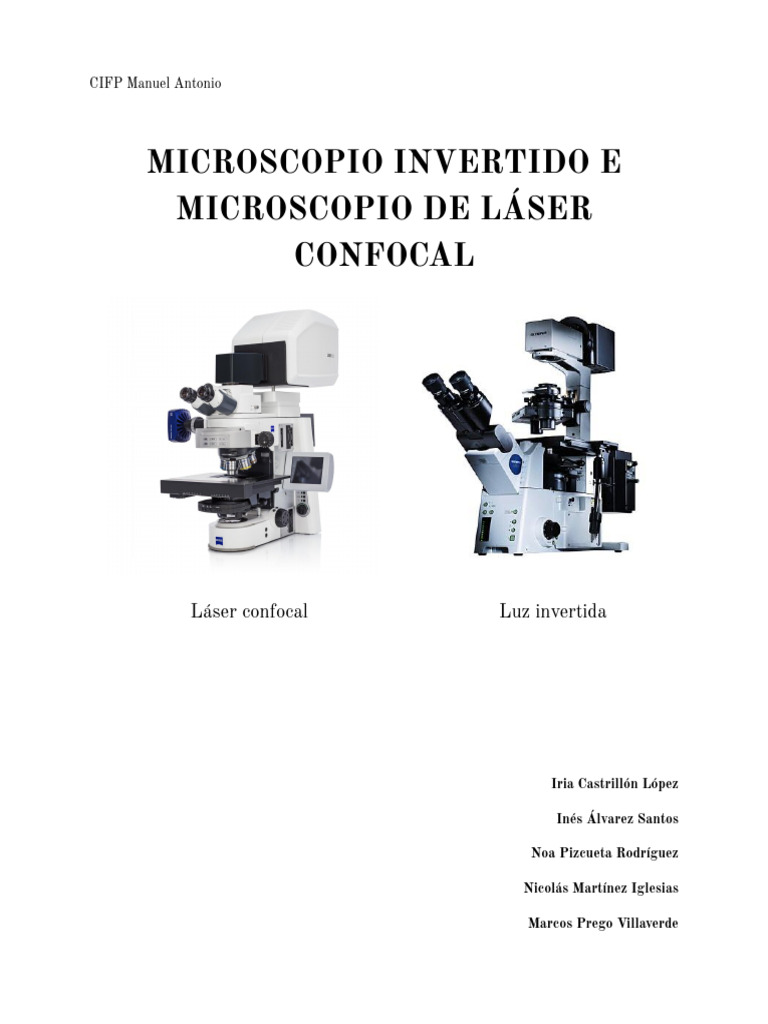 Microscopio Invertido e Microscopio de Láser Confocal | PDF