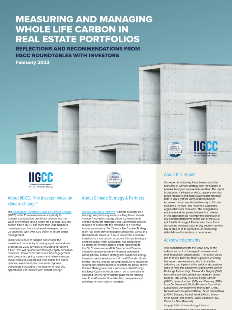 IIGCC 02 2023 Real Estate FINAL | PDF | Climate Change Mitigation ...