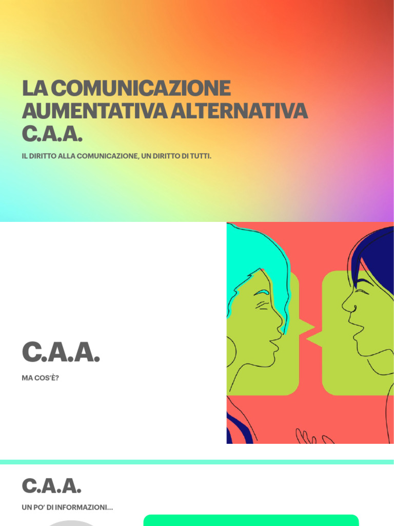 Comunicazione Aumentativa Alternativa - C.A.A. | PDF