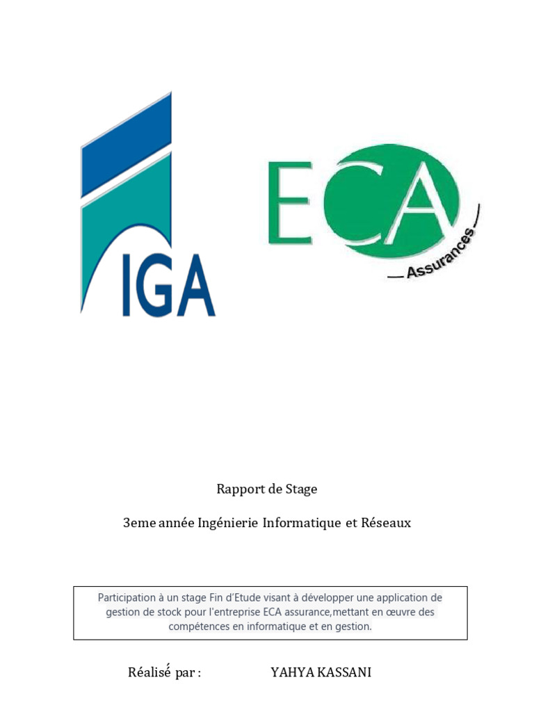 Rapport-Stage Yahya Kassani Iga | PDF