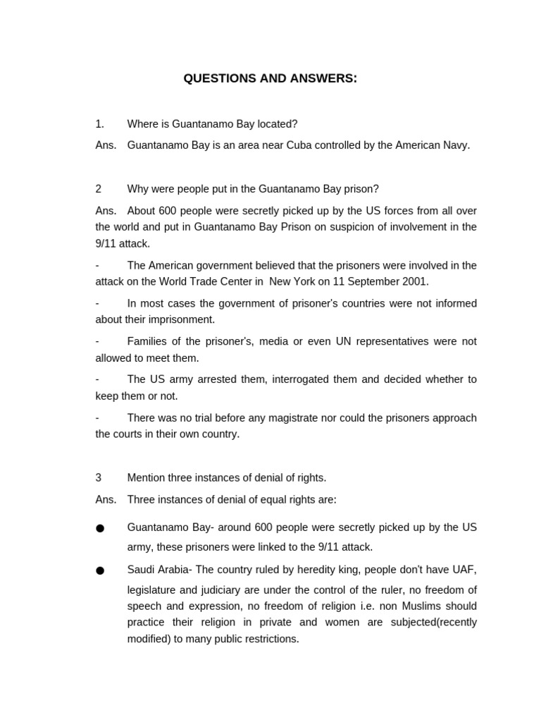 Chapter - 5 Democratic Rights-Questions and Answers | PDF | Social ...
