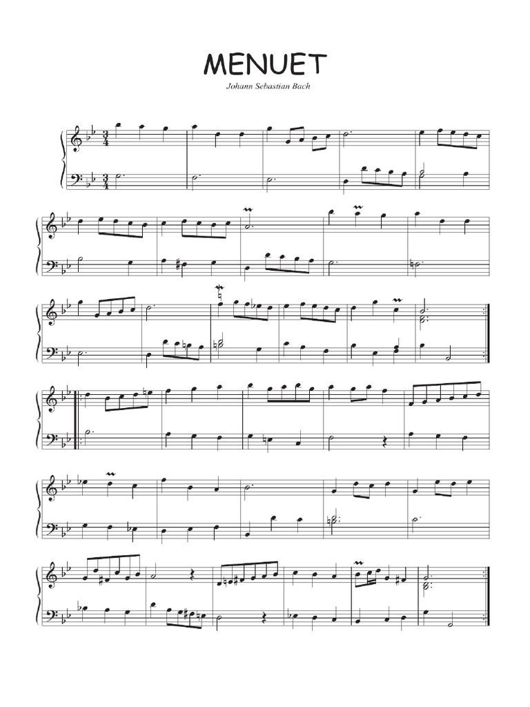 Bach Menuet en Sol Mineur | PDF