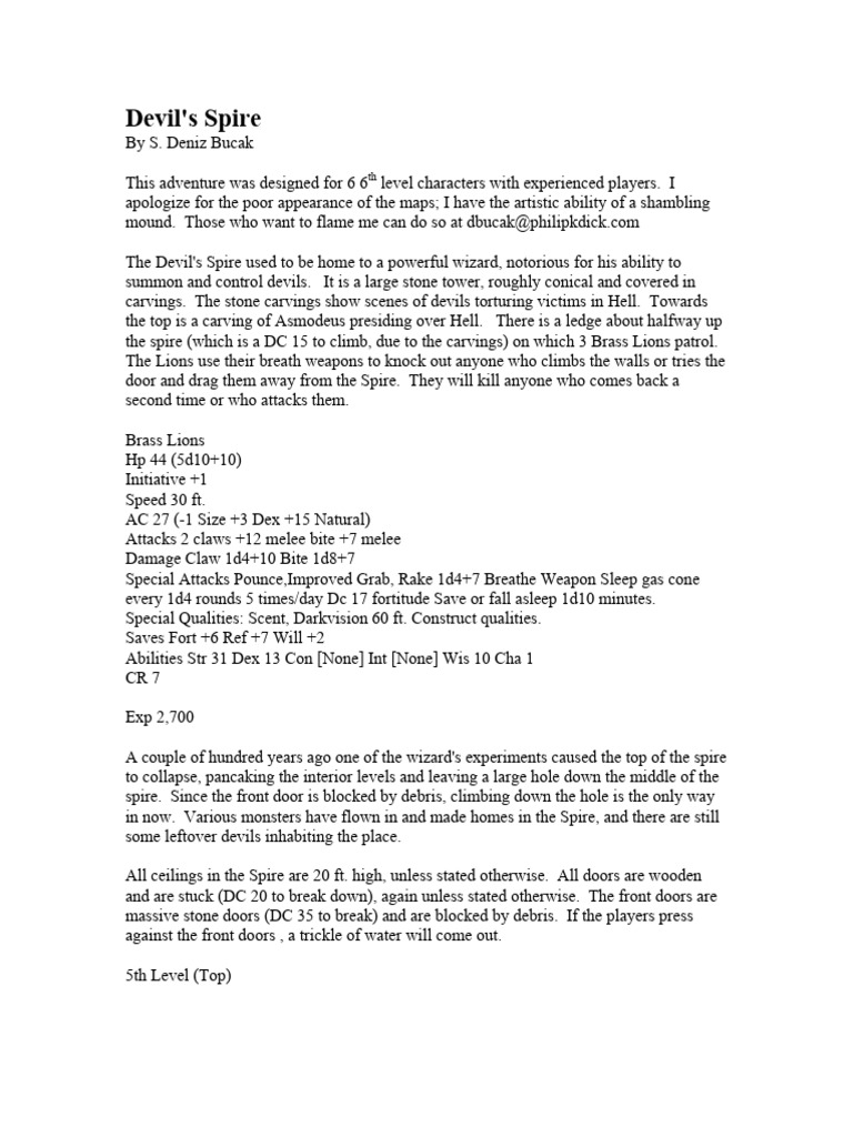 Adv Devils Spire | PDF