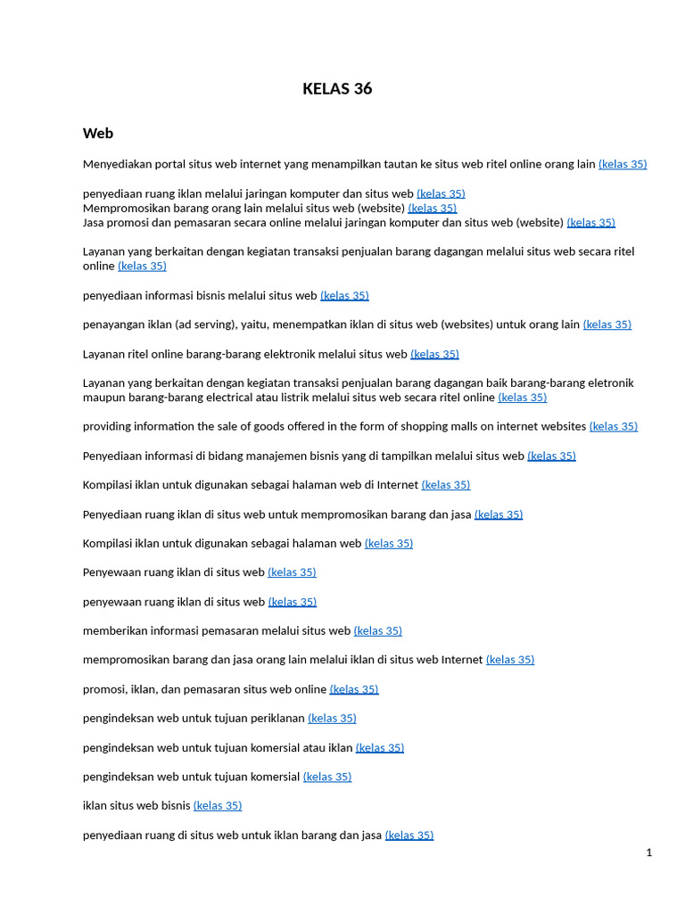 KELAS 35 | PDF