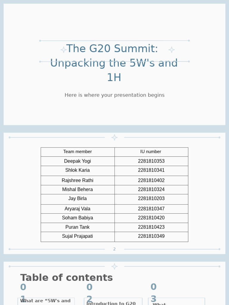The G20 Summit | PDF