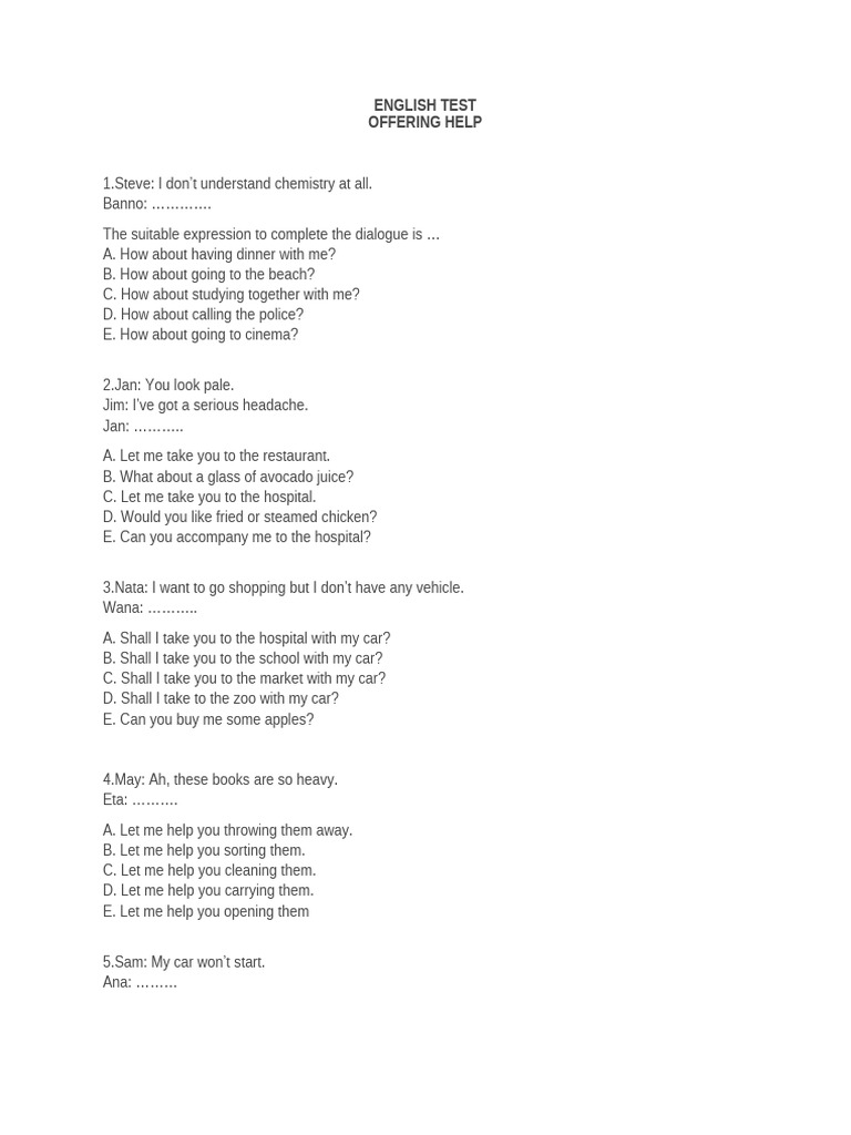 English Test Offering 20 Soal B | PDF
