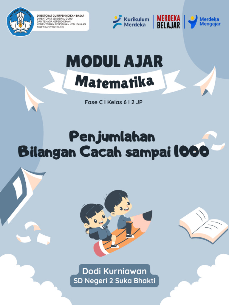 Modul Ajar Matematika - Penjumlahan Bilangan Cacah Sampai 1000 - Fase C ...