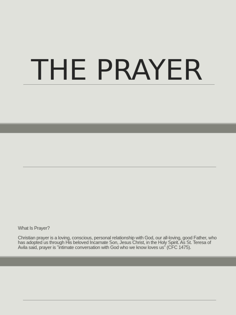THE PRAYER | PDF