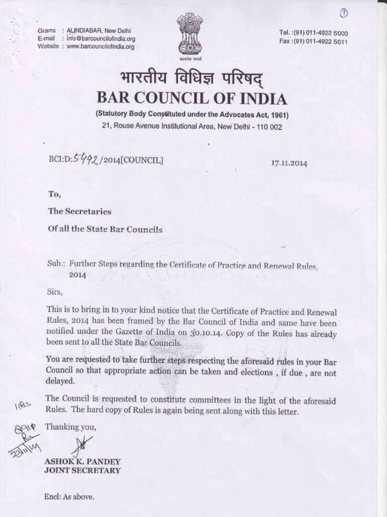 Certificate of Practice and Renewal Rules 2014 | PDF