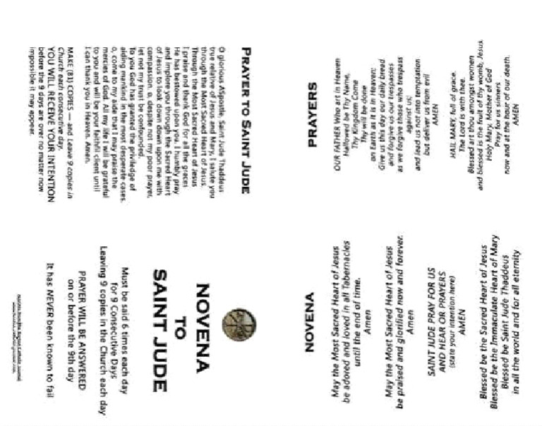 Novena to St. Jude | PDF