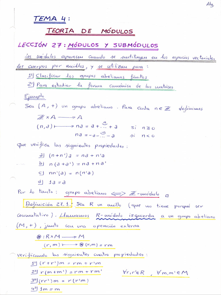 A I-Tema4-Teoria de Modulos | PDF