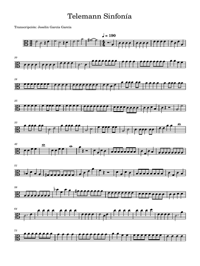 Telemann Sinfonía Viola | PDF