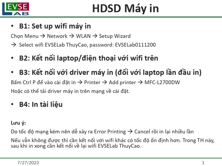 HDSD Máy in | PDF
