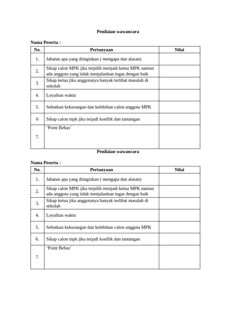 Penilaian_wawancara[1] | PDF