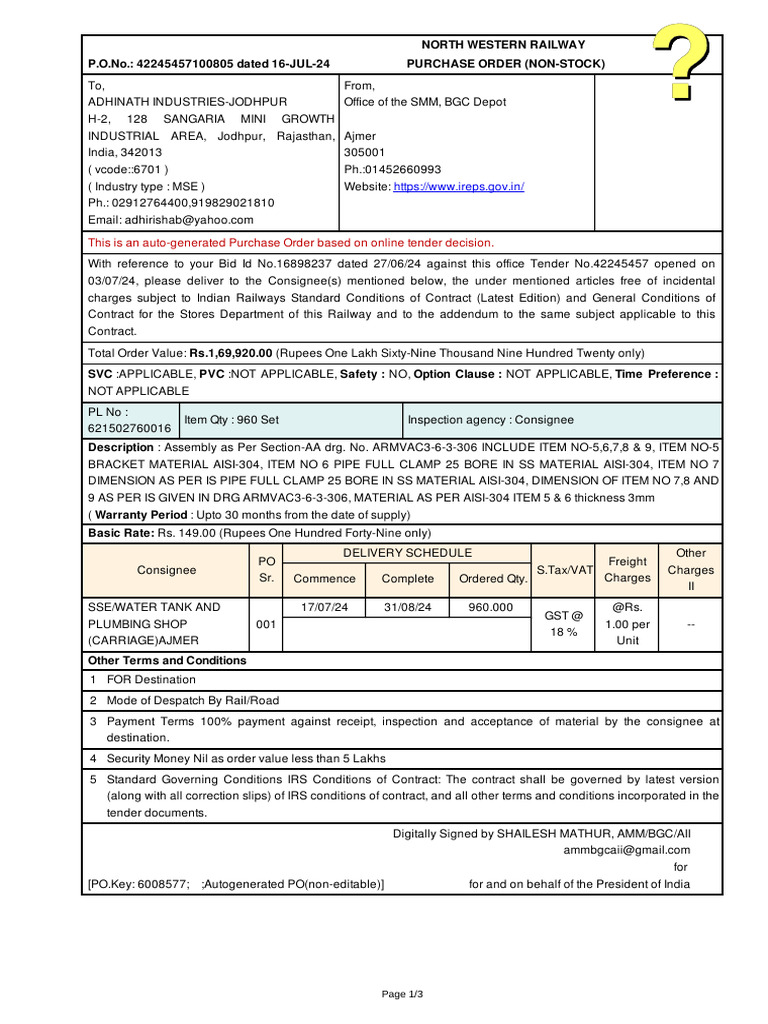Clamp 25 MM SS Po 1000 Nos | PDF