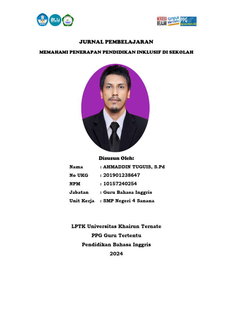 Jurnal Pembelajaranku III - PABK - Pendidikan Inklusif (Tuguis. A) | PDF