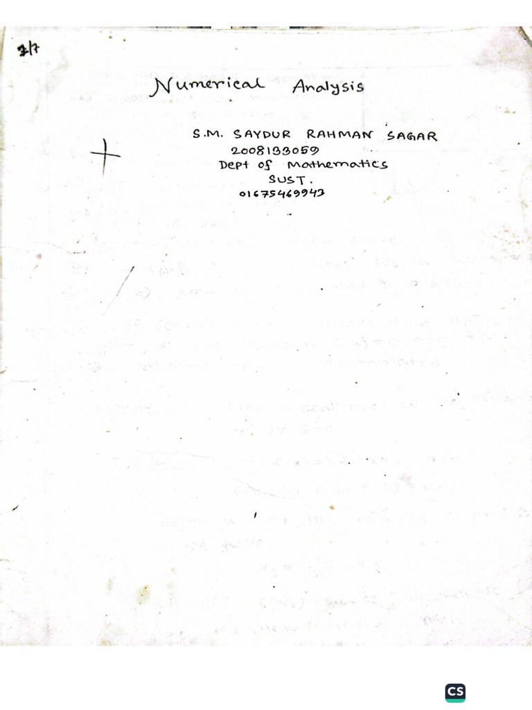 Numerical Analysis | PDF