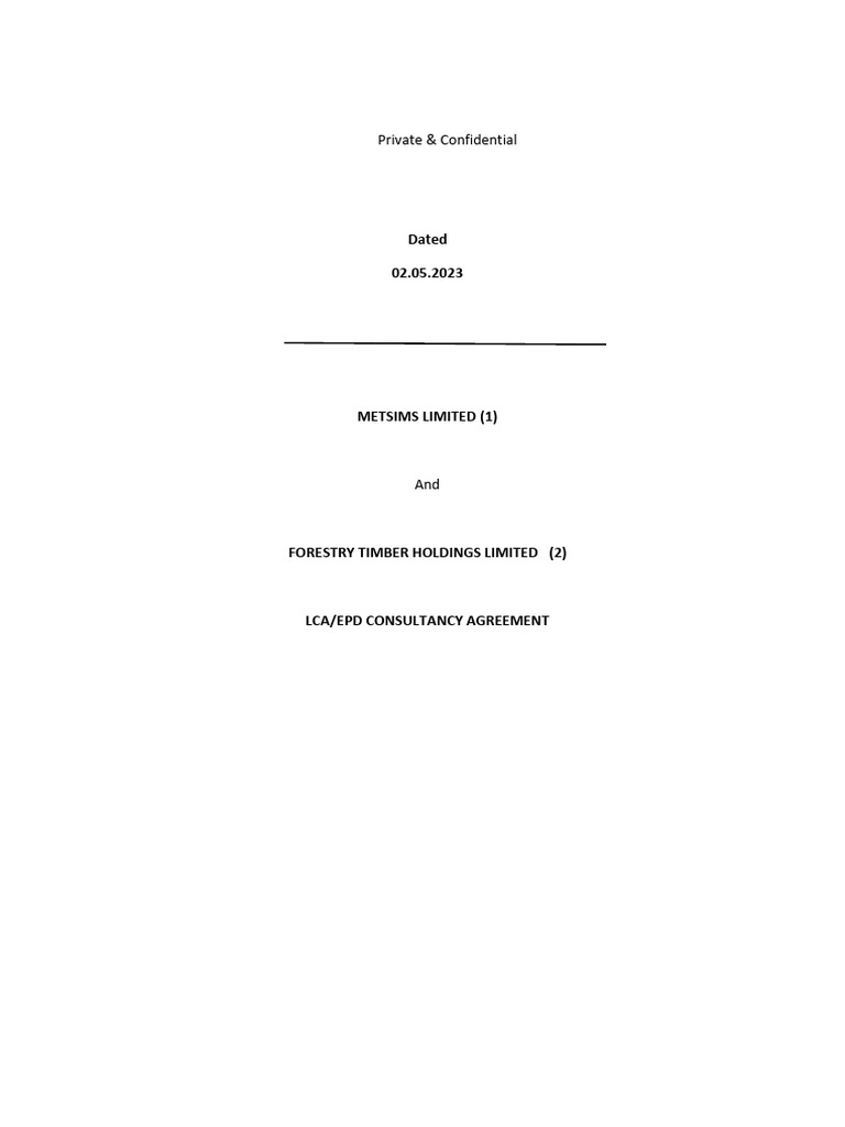 V2 2023-05-02 Metsims Forestry Timber EPD Contract Signed | PDF