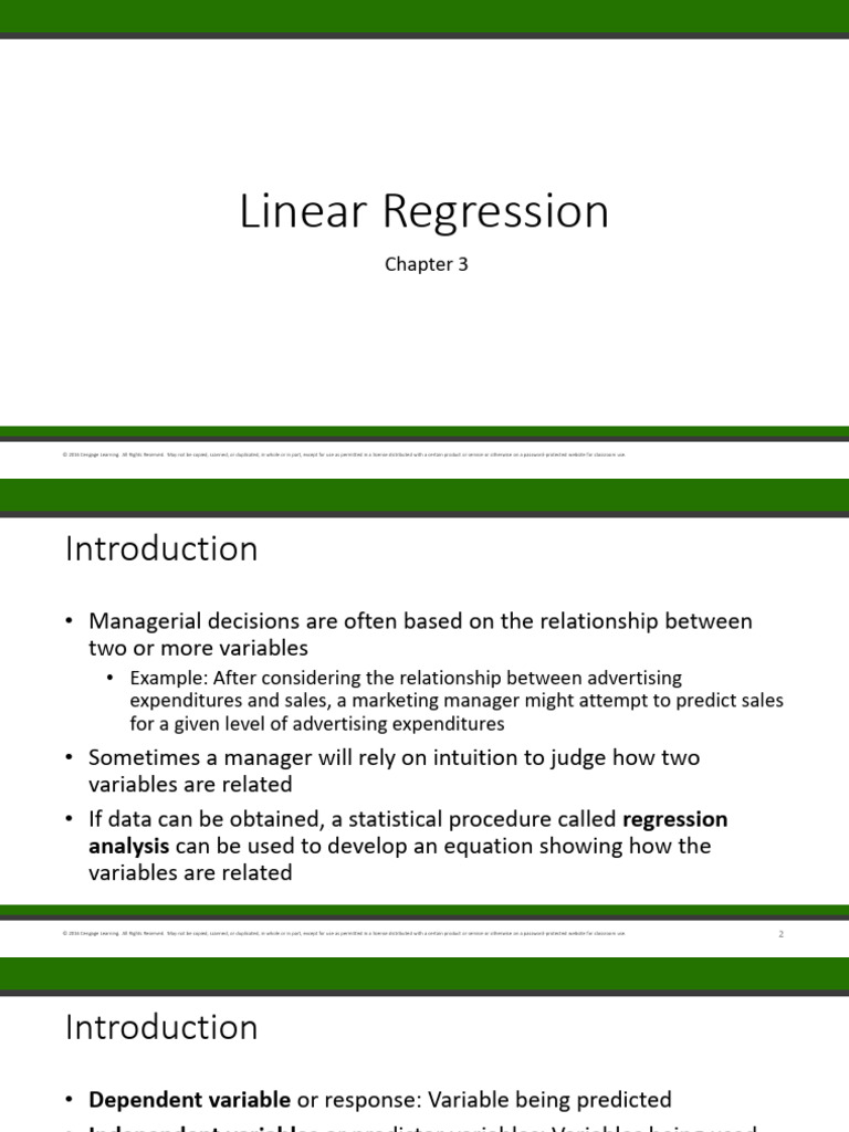 Chapter 3. Regression Analysis | PDF