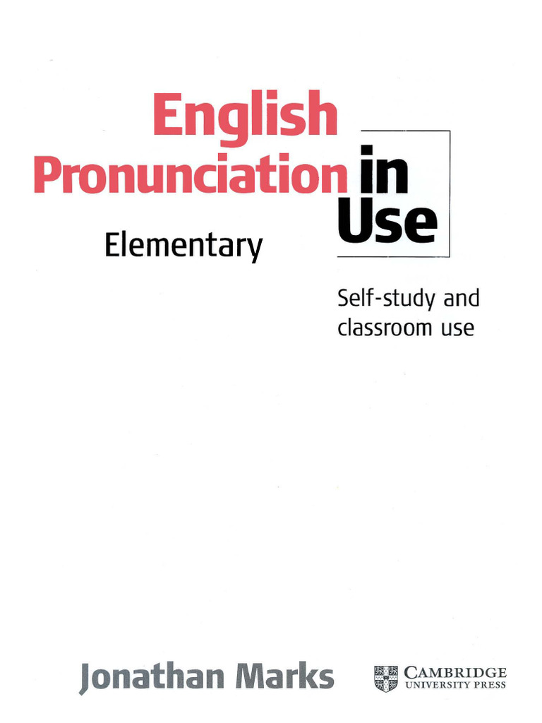Bản in - English Pronunciation in Use - Elementary | PDF