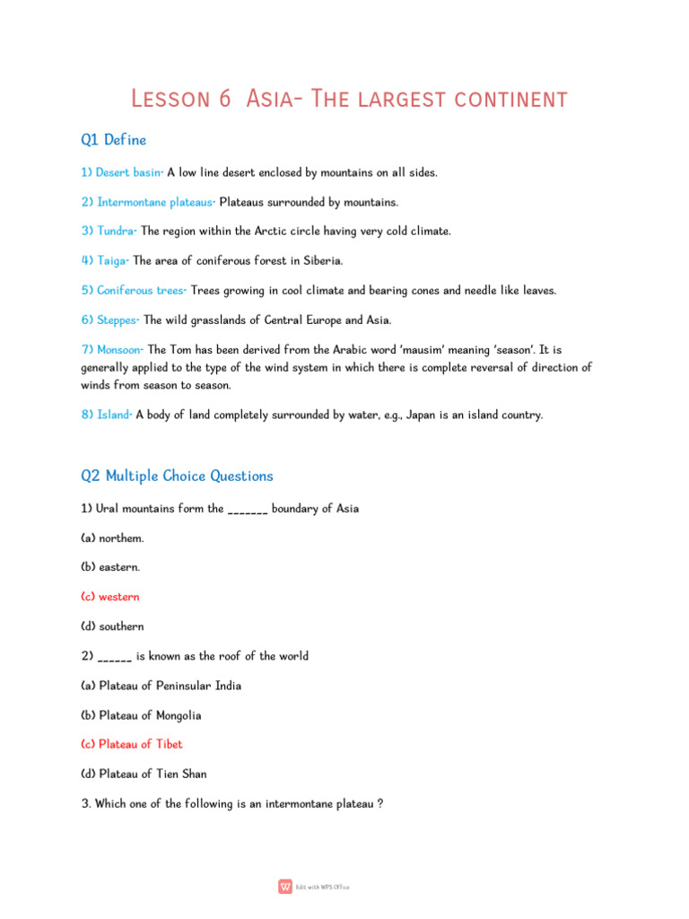 Lesson 6 Asia--WPS Office(2) | PDF