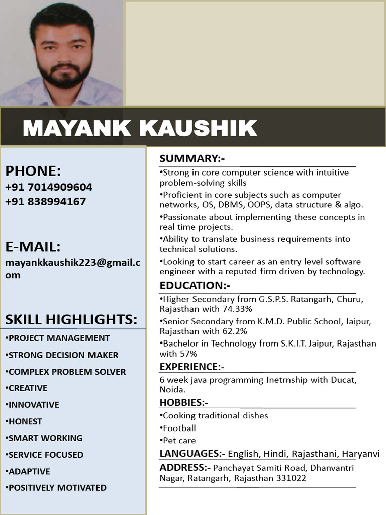 Mayank Kaushik | PDF