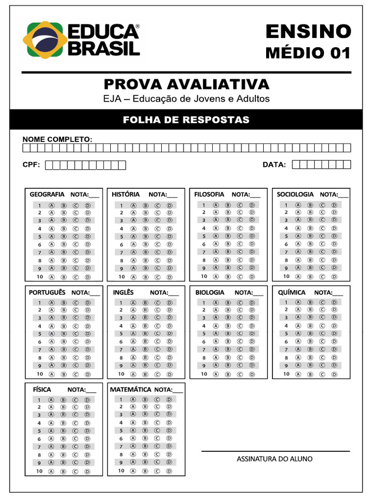 Prova EJA 1 | PDF