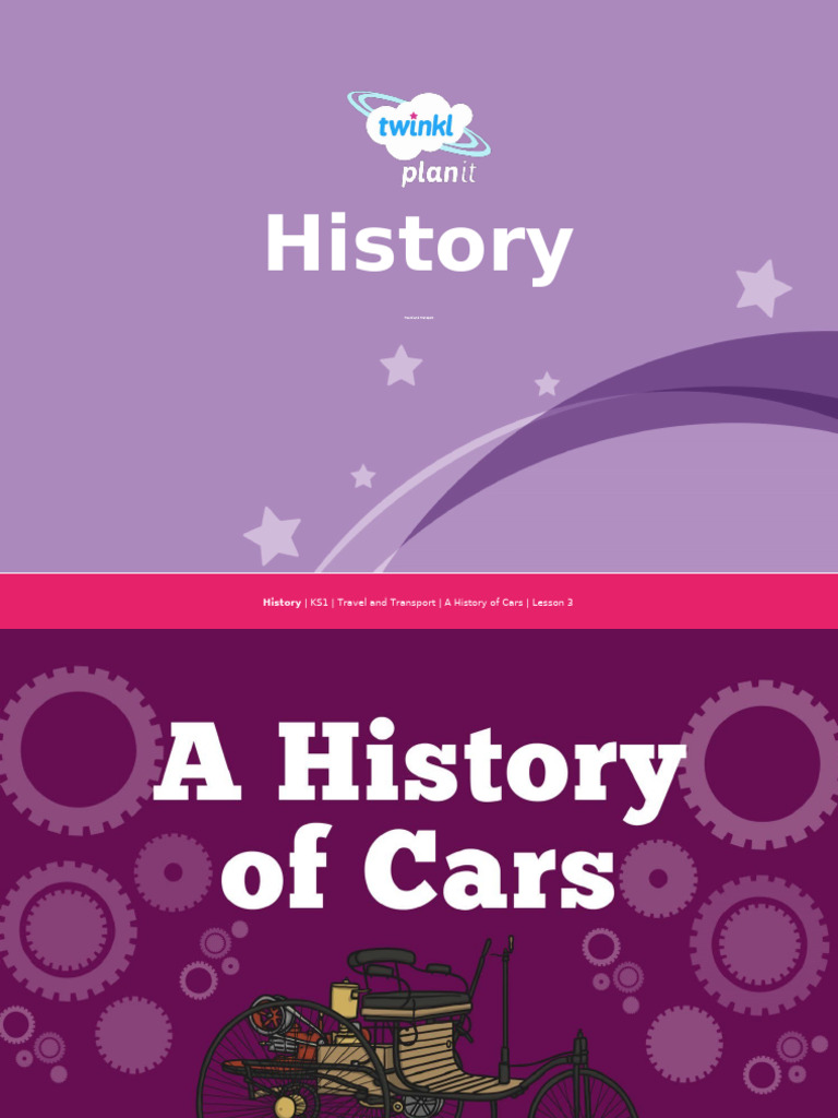 Lesson Presentation A History of Cars | PDF