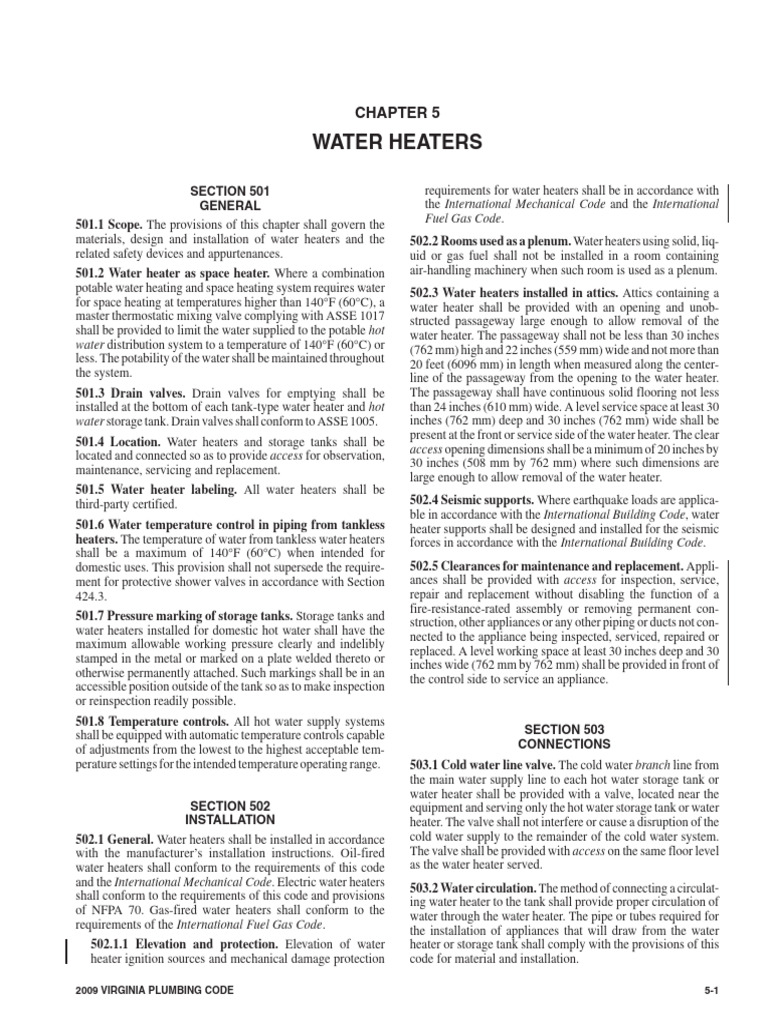 Chapter 5 - Water Heaters | PDF