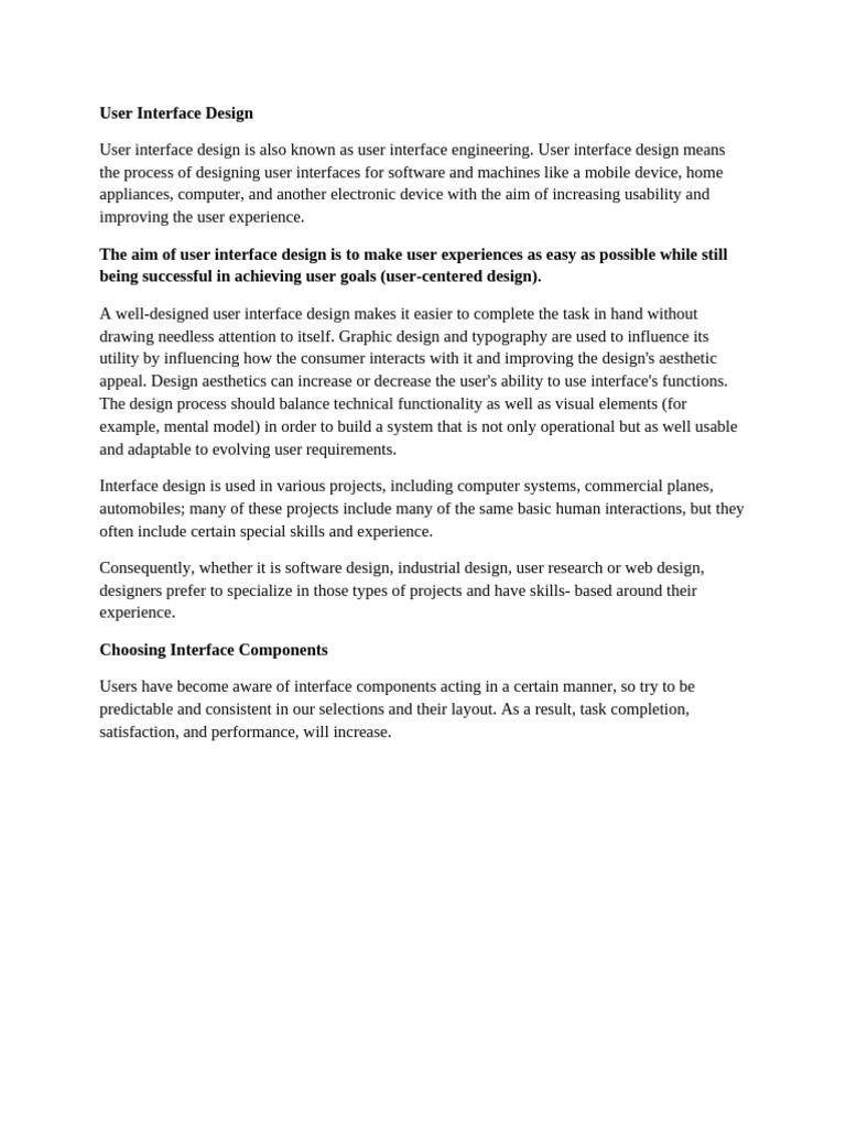 User Interface Design | PDF