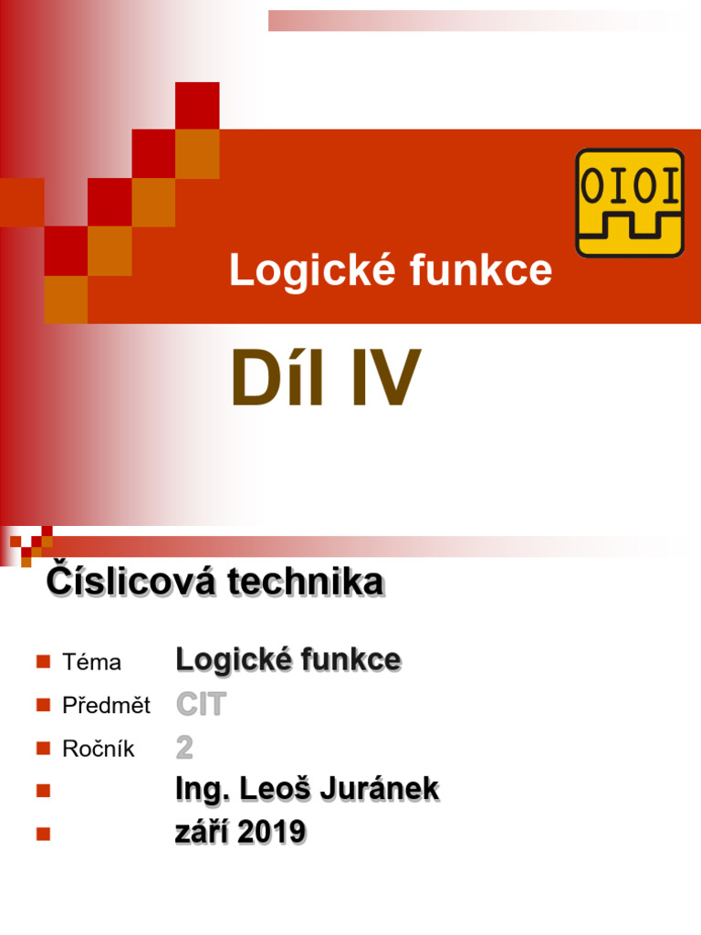 SPSE CIT 04 Logicke Funkce | PDF