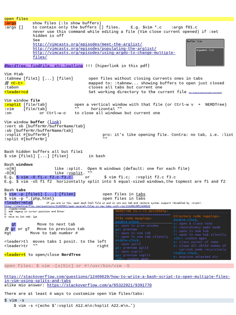 Vim open files | PDF