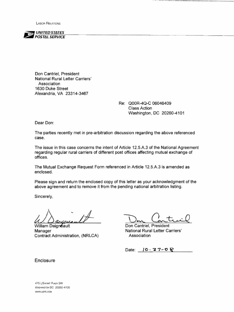 National Arbitration Pre Arb Settlement 10-27-08 | PDF | United States ...