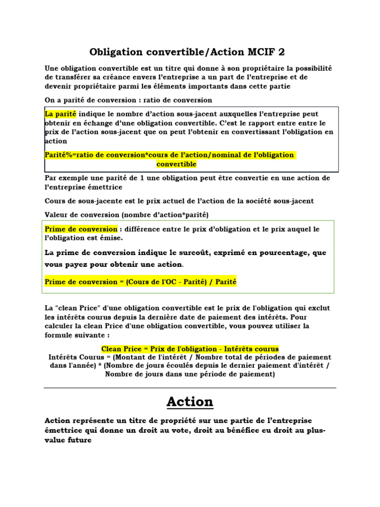 Fiche Mcif Partie 1 Cours 3 | PDF