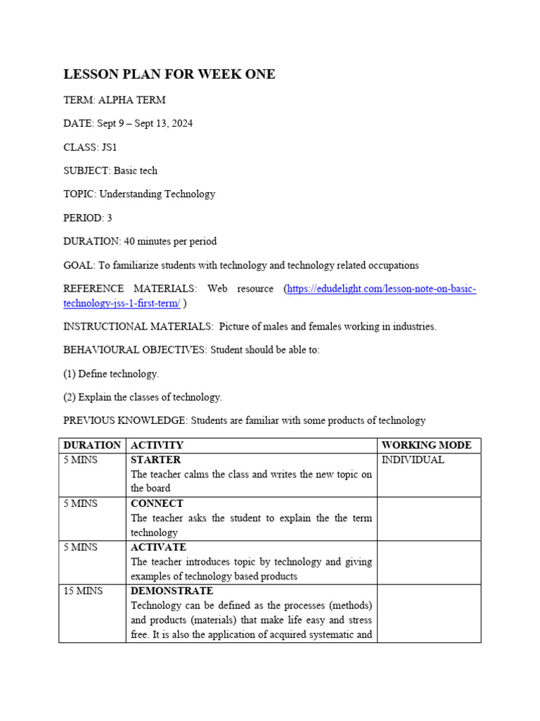 Basic Tech js1 20245 Alpha | PDF
