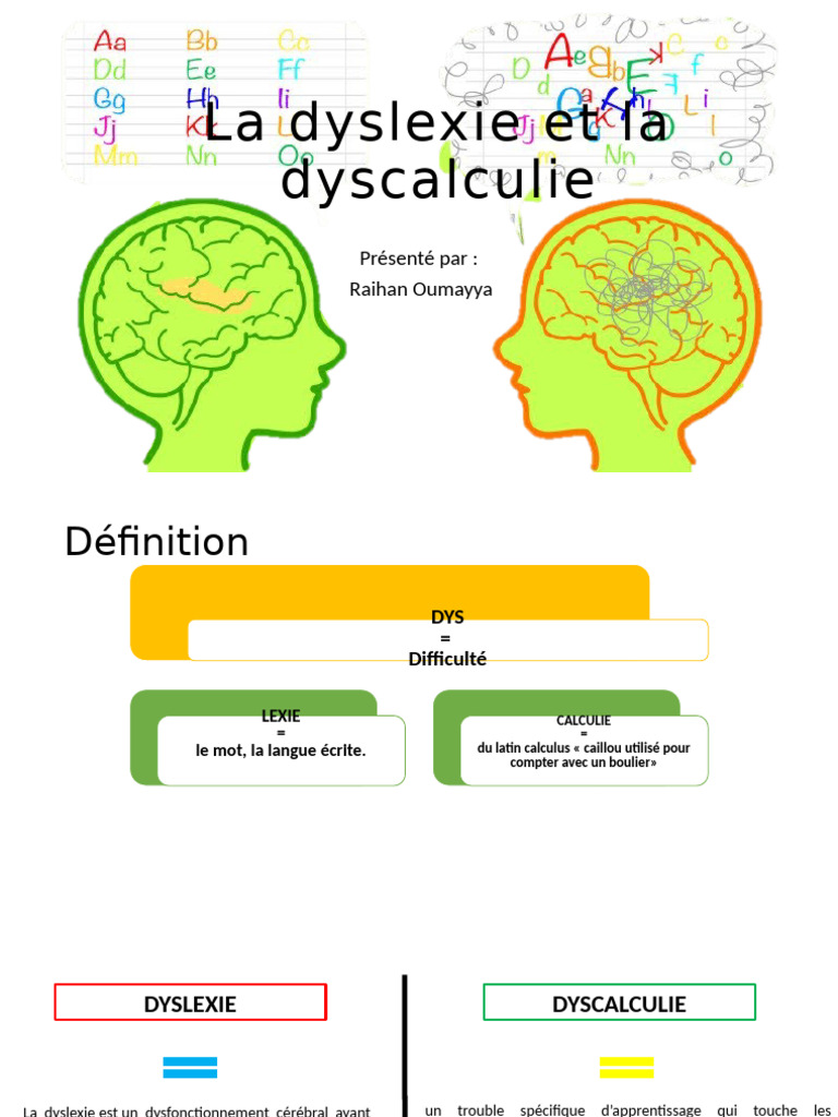 La Dyslexie Et La Dyscalculie | PDF