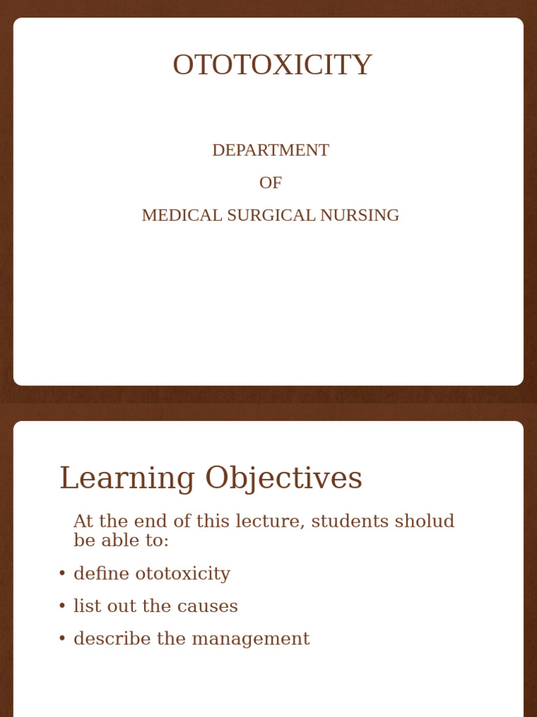 Ototoxicity Pdf