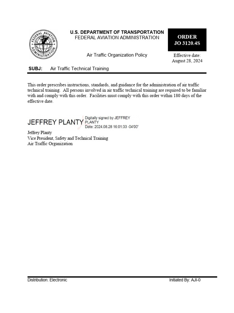 Faa Order Jo 3120.4s | PDF