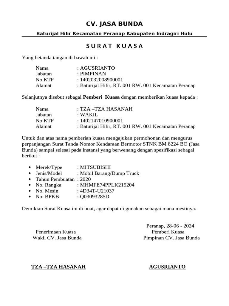 CV Jasa Bunda | PDF