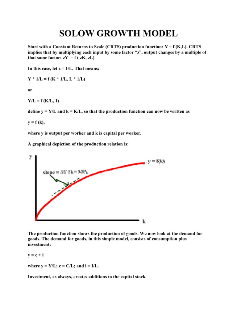 Solow Growth Model | PDF