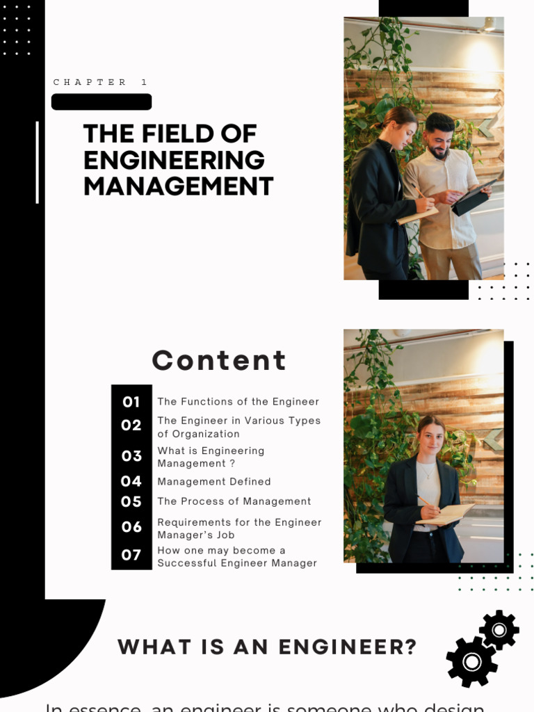 Chapter 1 - The Field of Engineering Management | PDF