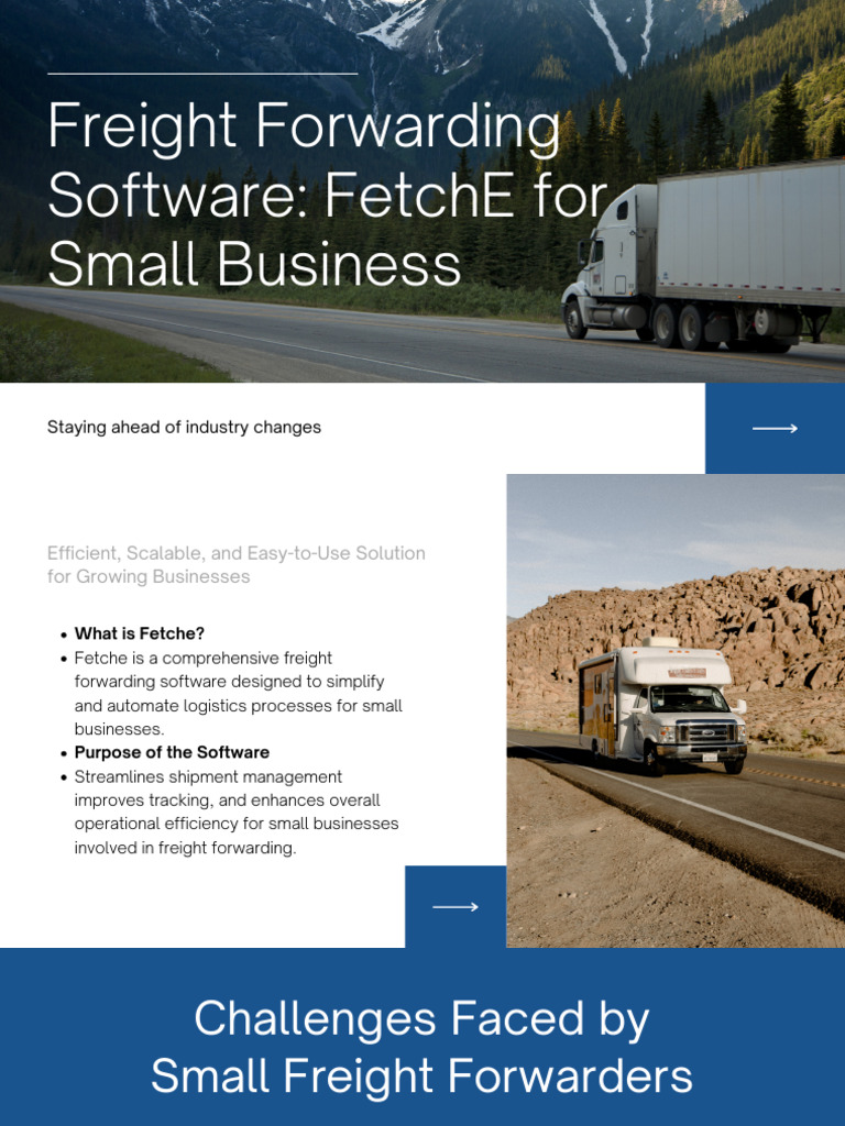 Freight Forwarding Software FetchE For Small Business | PDF