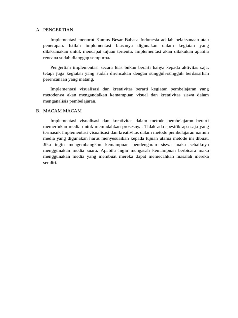 Implementasi Visual Dan Kreativitas | PDF