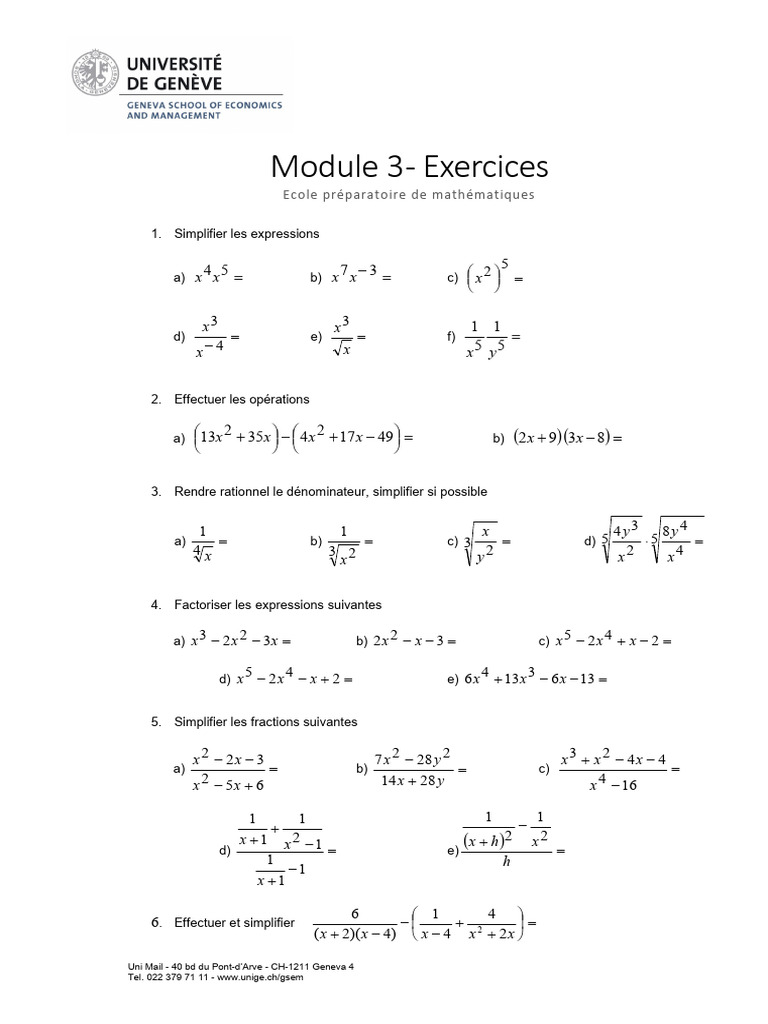 Module 3 Exercice | PDF