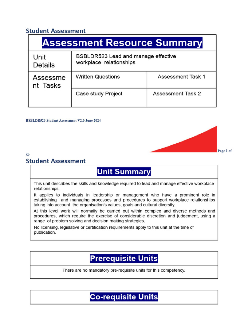BSBLDR523 Student Assessment V2.0 | PDF