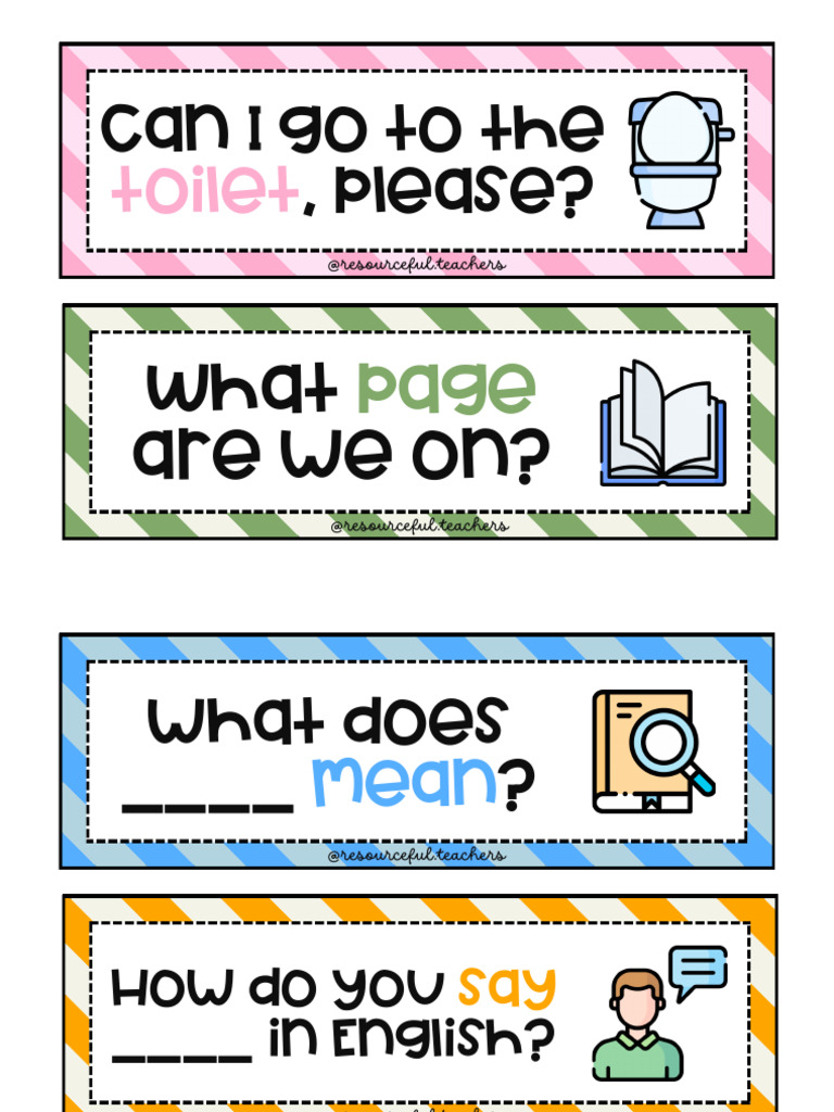 CLASSROOM LANGUAGE POSTERS | PDF